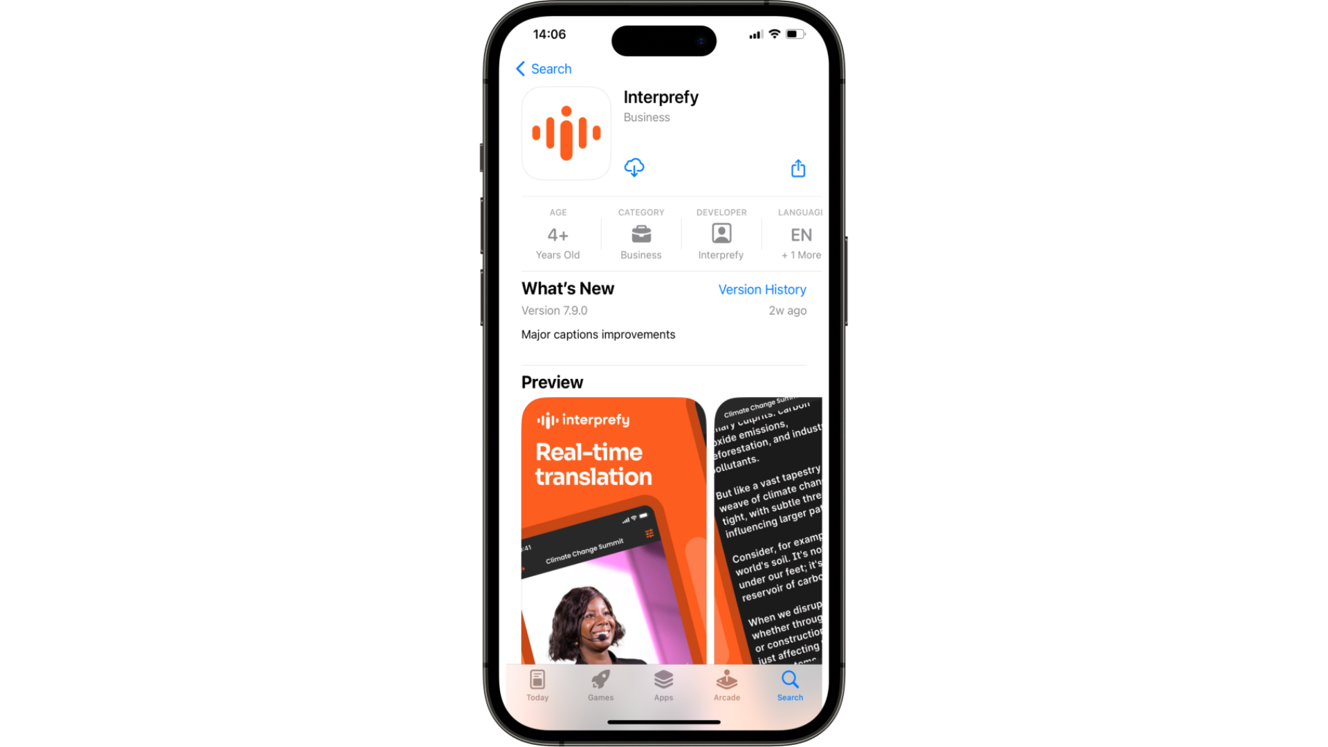 AI Speech Translation, Captions & Subtitles | Interprefy mobile app